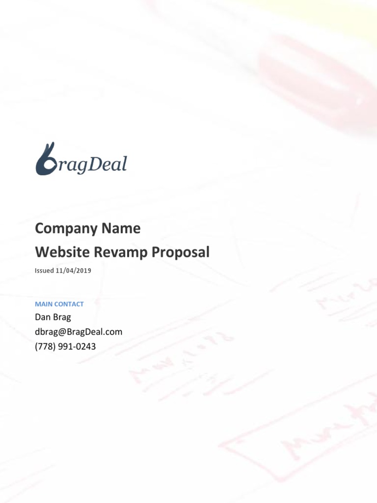 Website Proposal Template | PDF | Websites | Cyberspace
