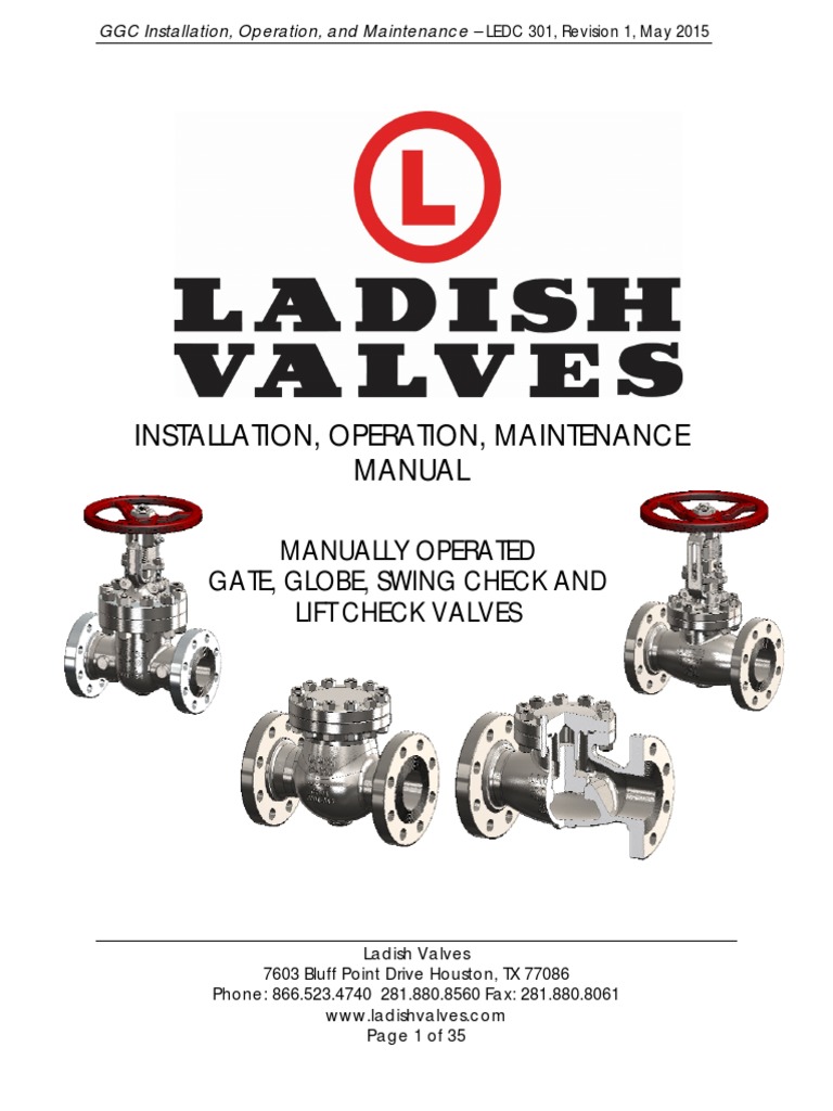 GGC Valve Installation and Maintenance Guide | PDF | Valve | Nut (Hardware)