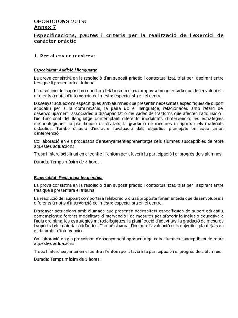 Annex 7 Supòsits Pràctics | PDF