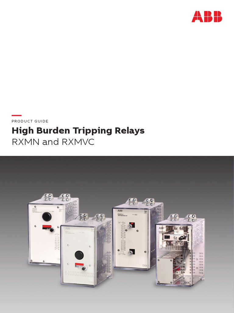 High Burden Tripping Relay RXMN & RXMVC41 | PDF | Relay | Inductor