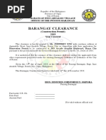 Barangay Clearance Form | PDF