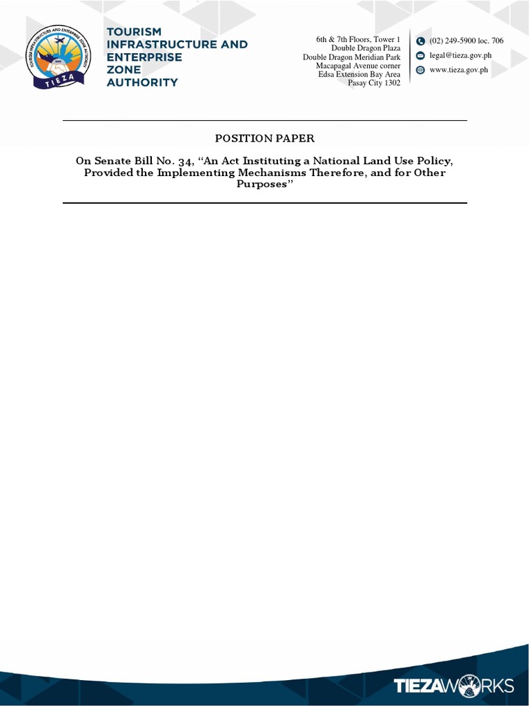 Position Paper on Senate Bill 34 | PDF