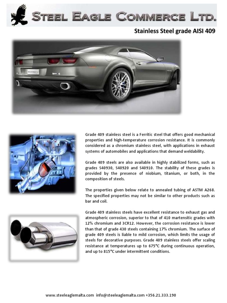 1415712636wpdm - Stainless Steel Grade AISI 409 | PDF | Stainless Steel ...