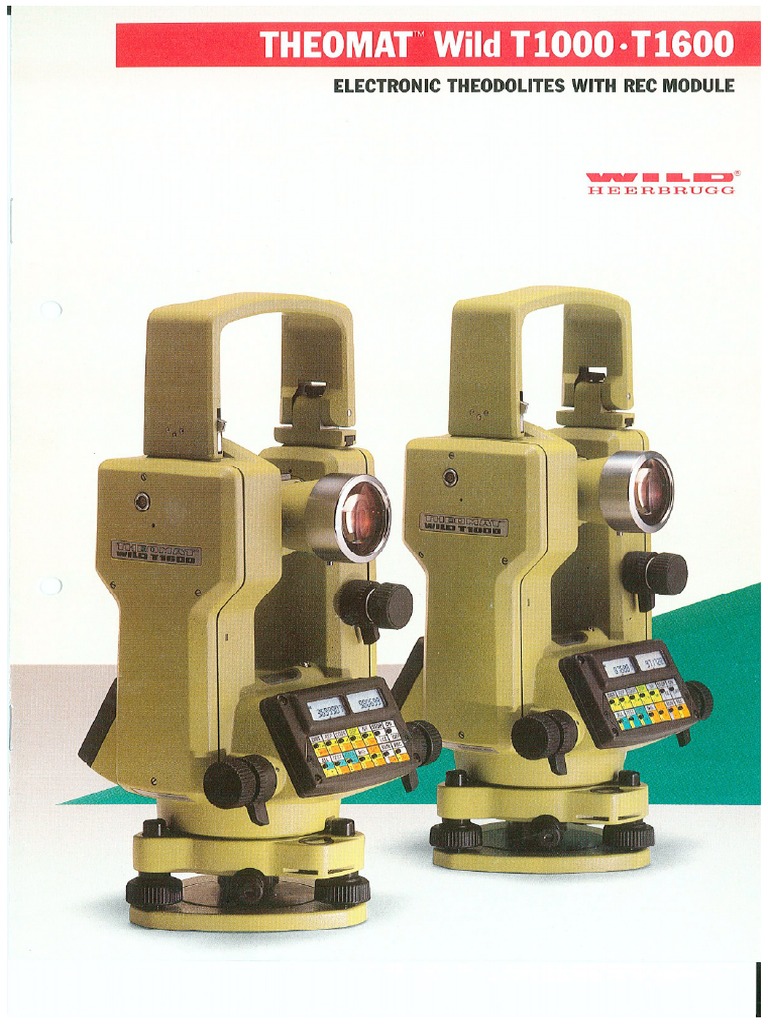 Wild T1000 Theodolite PDF | PDF | Surveying | Scientific Observation