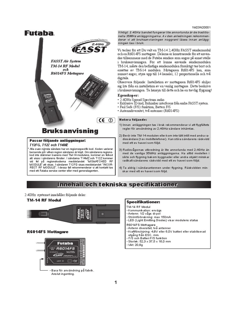 Futaba Manual | PDF