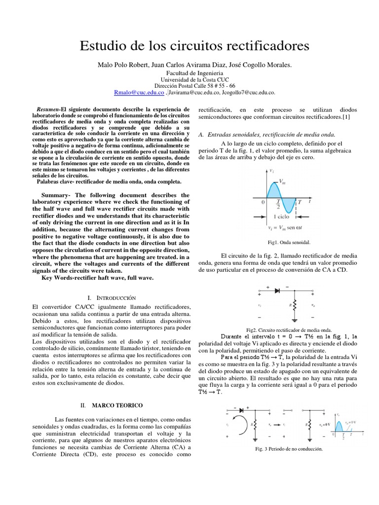 Laboratorio 5 Final | PDF | Rectificador | Diodo