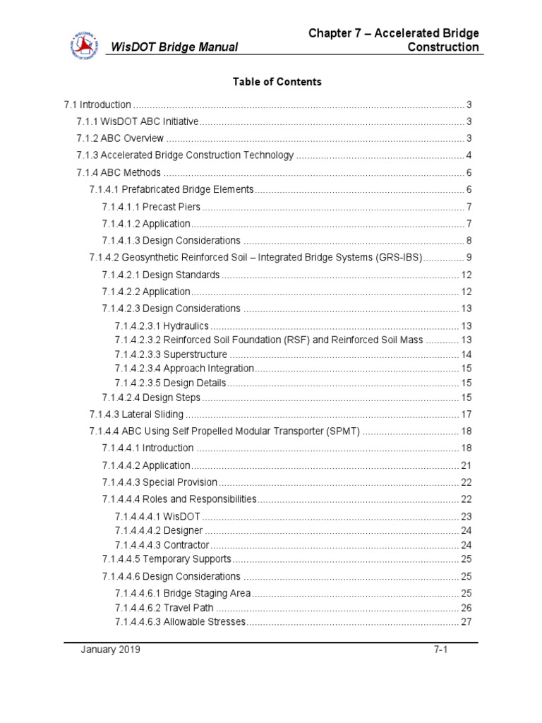 Wisdot Bridge Manual: Chapter 7 - Accelerated Bridge Construction | PDF ...