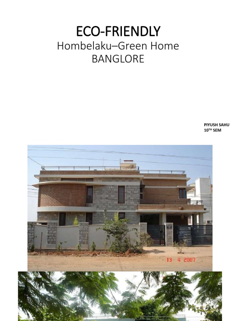 Eco Friendly Presentation | PDF | Building Materials | Wall