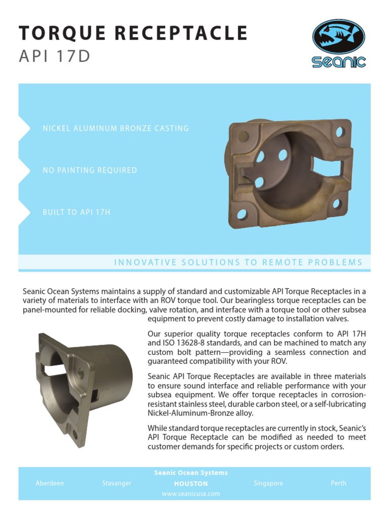 API Torque Receptacle Tech Note 2016-05-31 | PDF