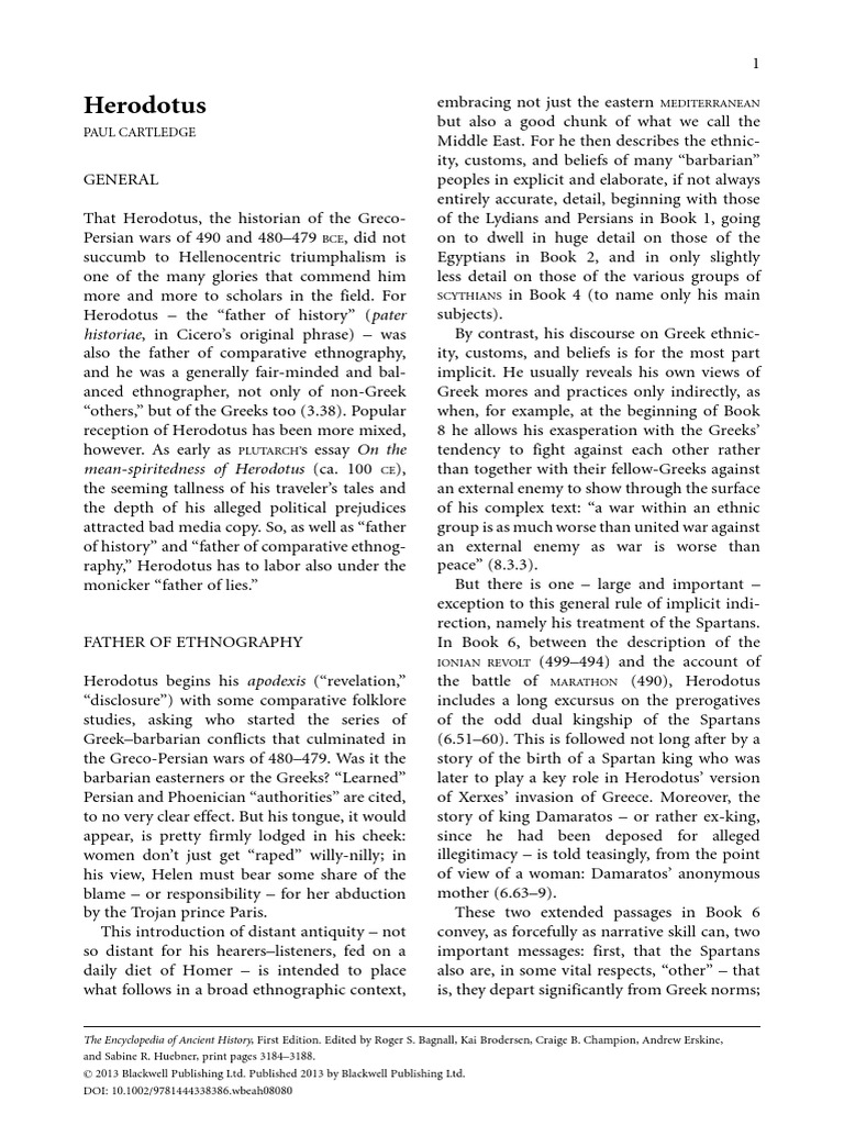 Herodotus | PDF | Sparta | Herodotus