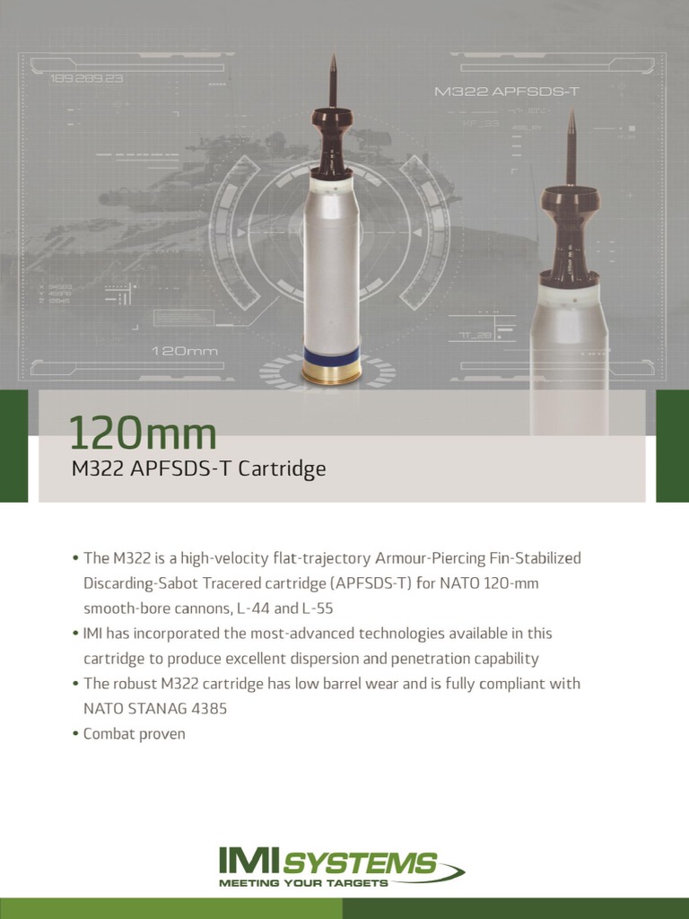 120mm M322 APFSDS T Cartridge 1 1 | PDF