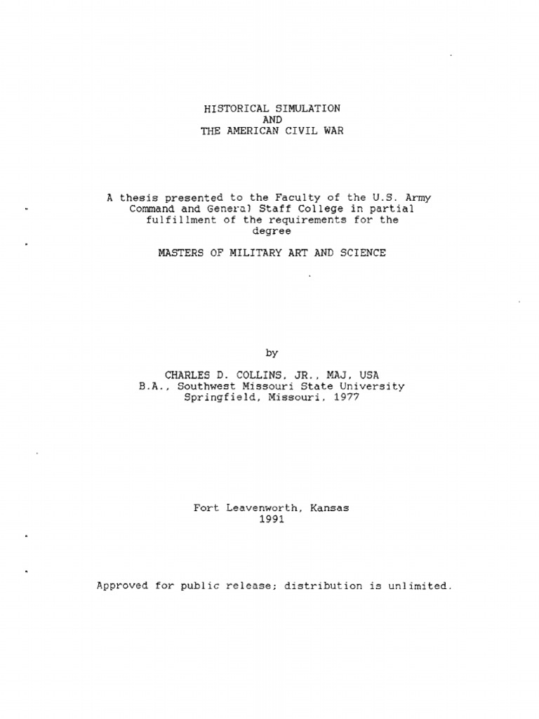 Historical Simulation and The Civil War | PDF | Regiment | Company ...