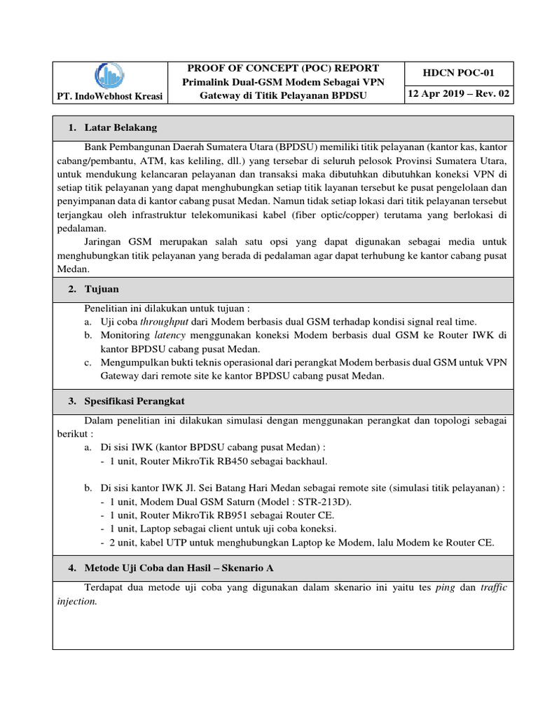 PoC Report - Primalink Dual GSM Modem - Rev 02 | PDF