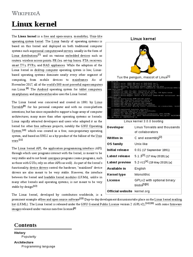 Linux Kernel PDF | PDF | Operating System | Scheduling (Computing)