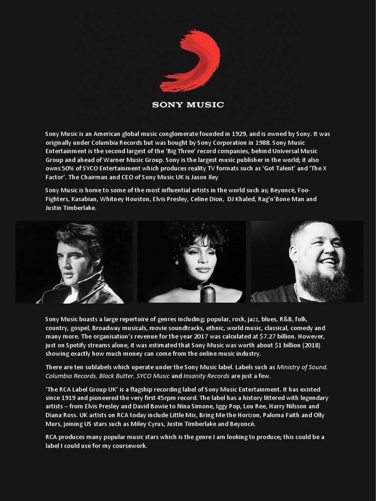 Columbia Records, Black Butter, SYCO Music and Insanity Records Are ...