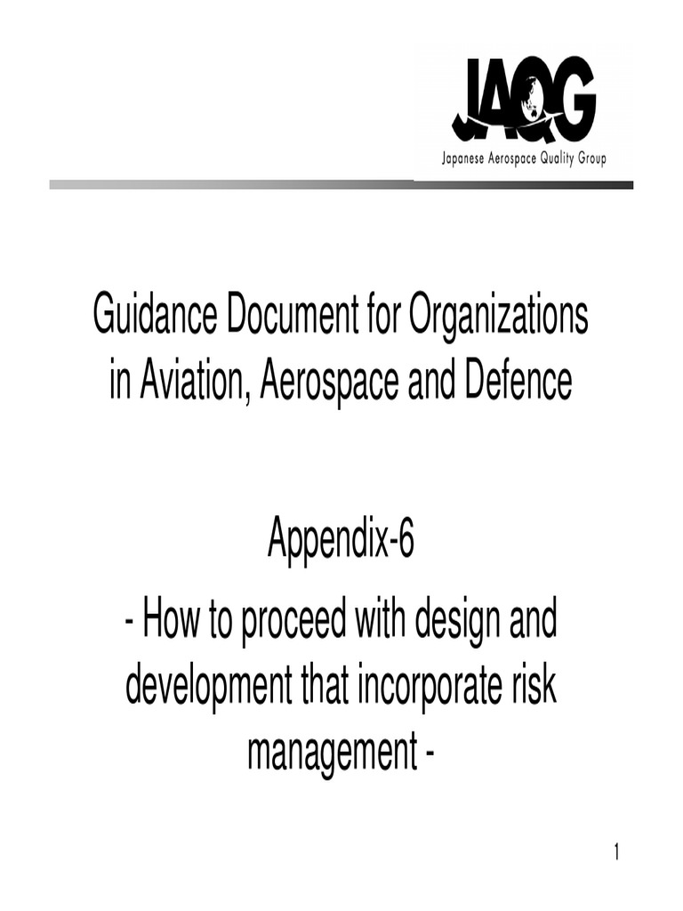 Guidance Document For Organizations in Aviation, Aerospace and Defence ...