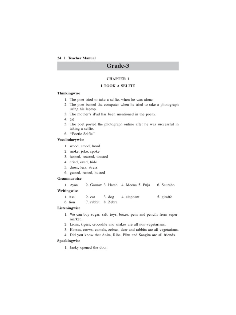 Grade-3: 24 - Teacher Manual | PDF | Nature