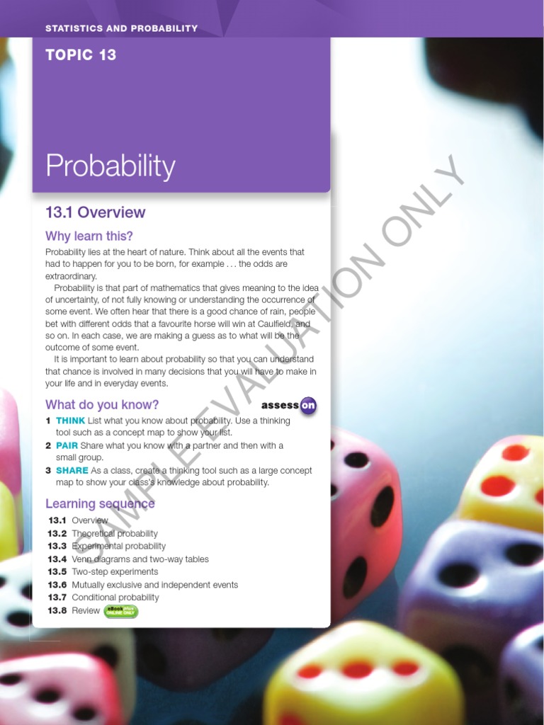 9c13probability PDF | PDF | Probability | Experiment