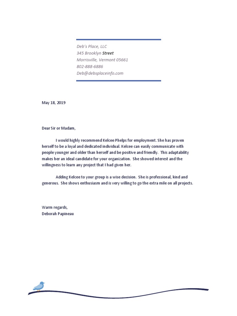 Letter of Rec 1 | PDF