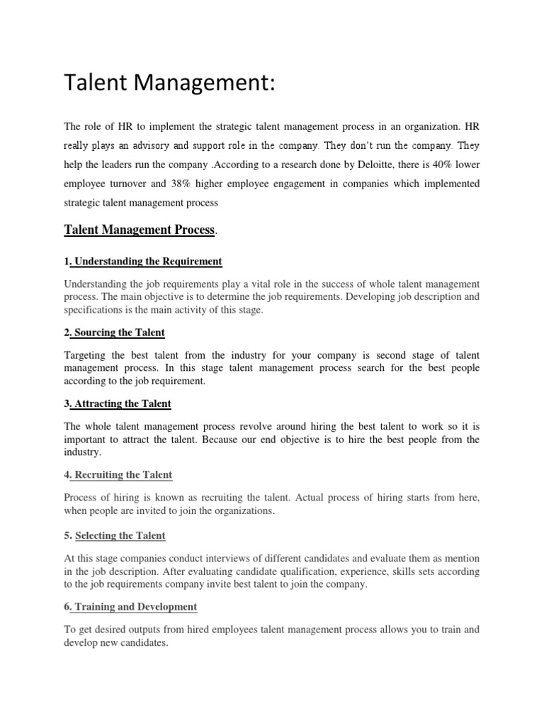 Talent Management | PDF | Talent Management | Employee Retention