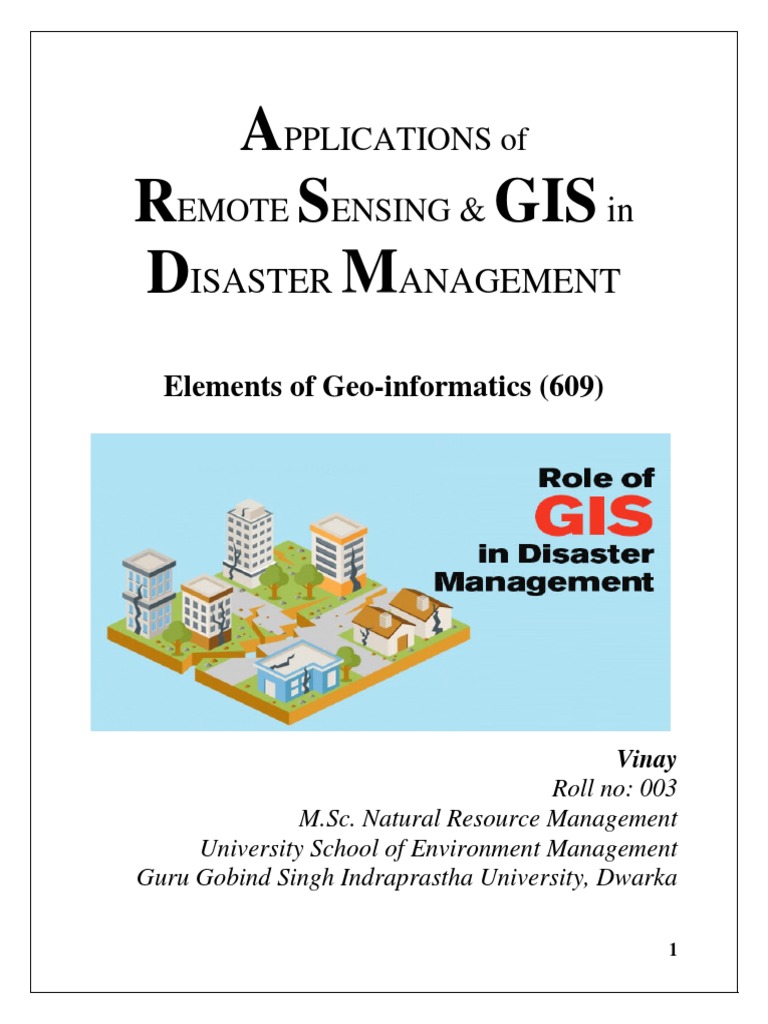 GIS and Remote Sensing in Disaster Management | PDF | Flood | Natural ...
