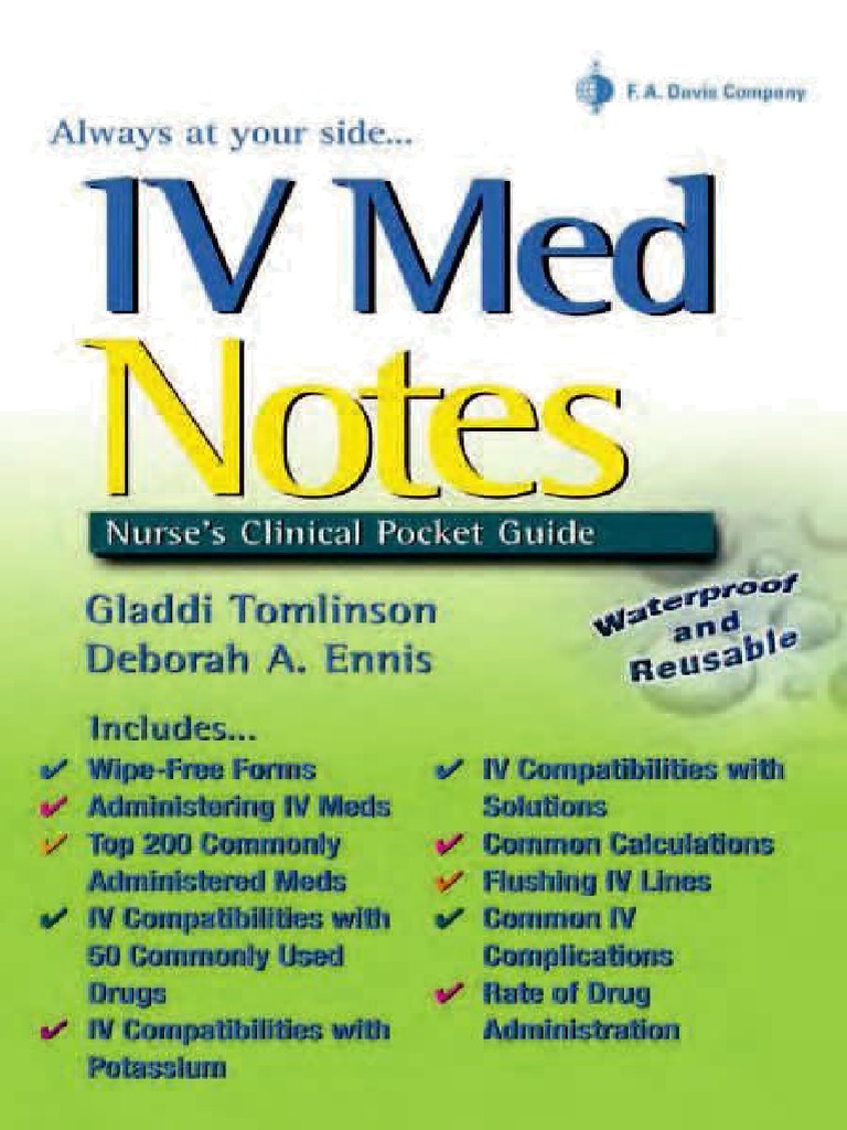 IV Med Notes v1 | PDF | Intravenous Therapy | Dose (Biochemistry)