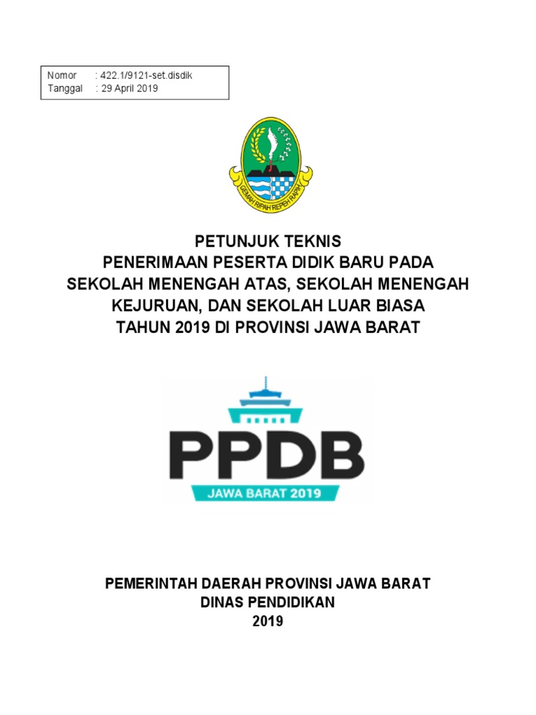 Juknis PPDB 2019-2020 (Final) PDF | PDF | Pengelolaan Keuangan & Uang | Ilmu Sosial