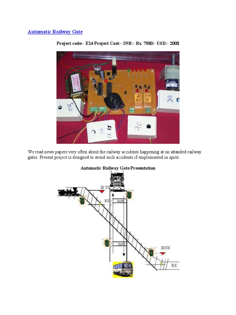 Automatic Railway Gate | PDF | Relay | Electrical Engineering