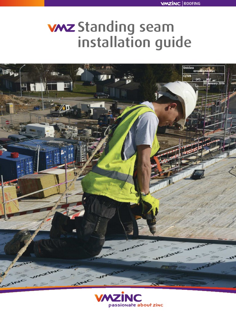 VMZINC Standing Seam Install Guide 2015 R5 PDF | PDF | Roof | Rust