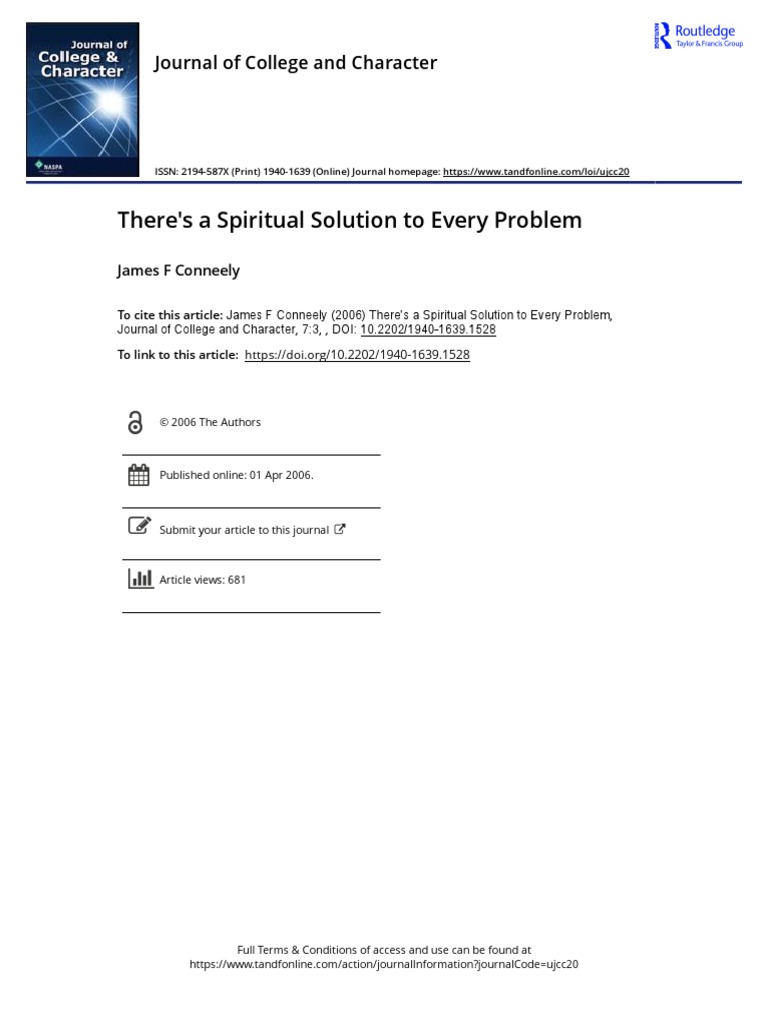There S A Spiritual Solution To Every Problem | PDF | Spirituality | Prayer