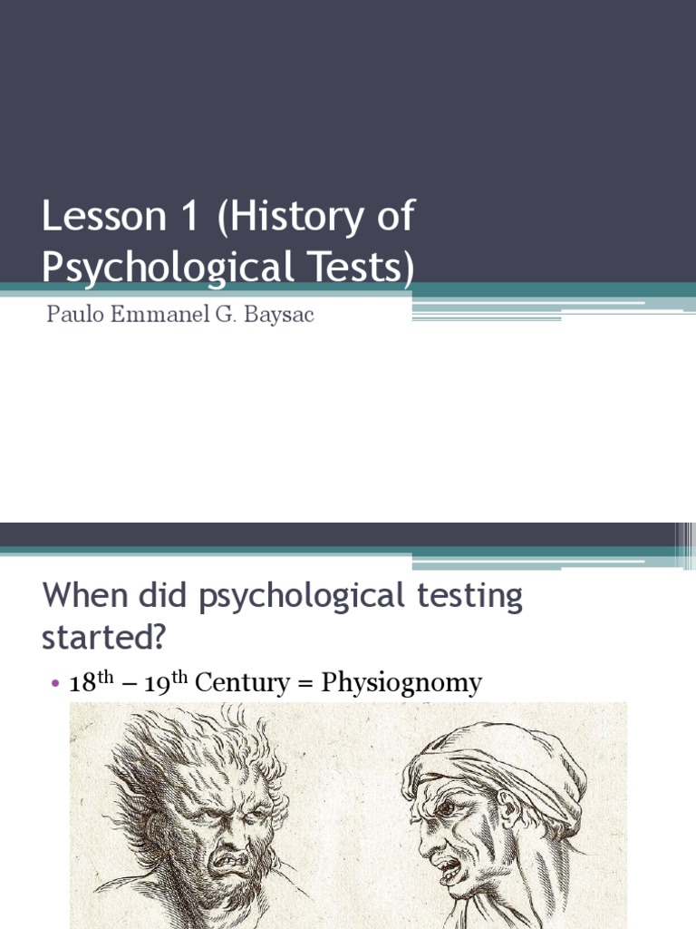History of Psychological Testing | PDF | Intelligence Quotient ...