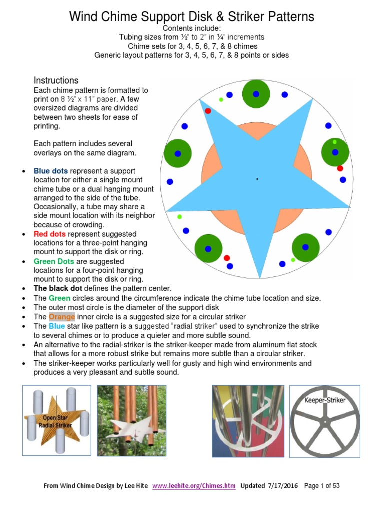 Wind Chime Support Disk and Striker Patterns PDF | PDF