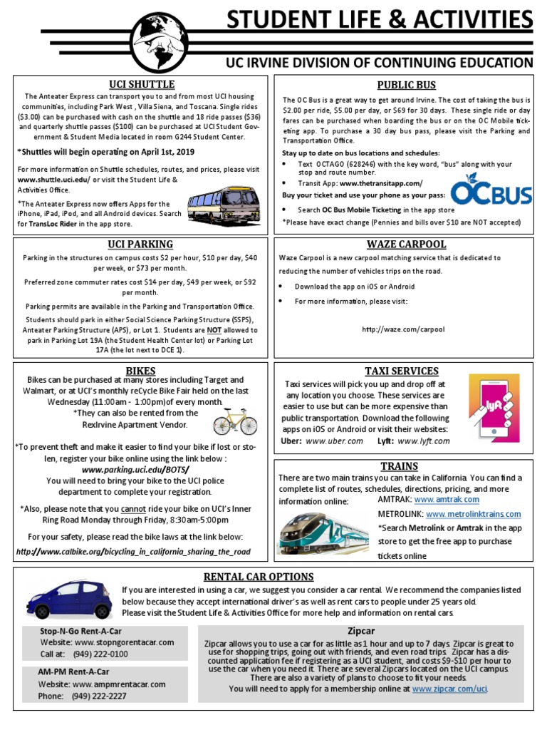 Public Bus Uci Shuttle: Shuttles Will Begin Operating On April 1st ...