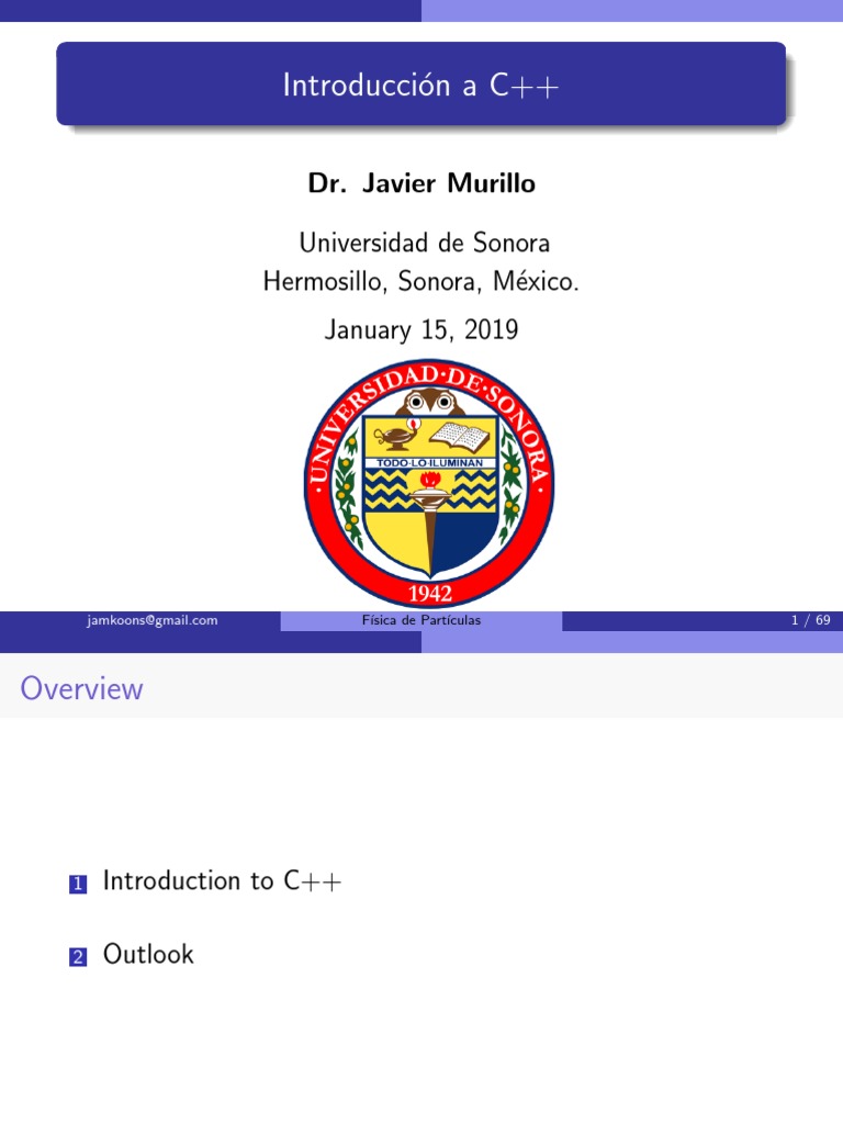 Introducci Onac++: Dr. Javier Murillo Universidad de Sonora Hermosillo ...