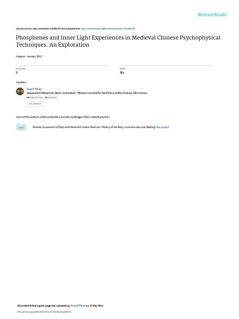 Medieval Chinese Psychophysical Techniques | PDF | Nature