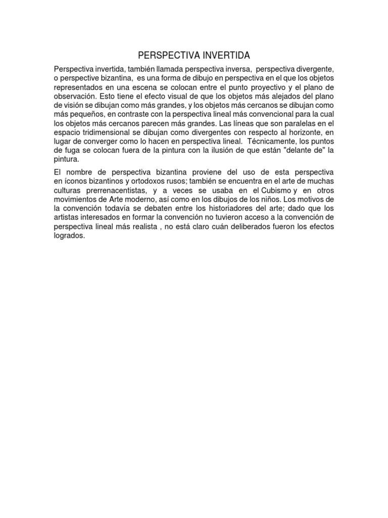 Perspectiva Invertida | PDF