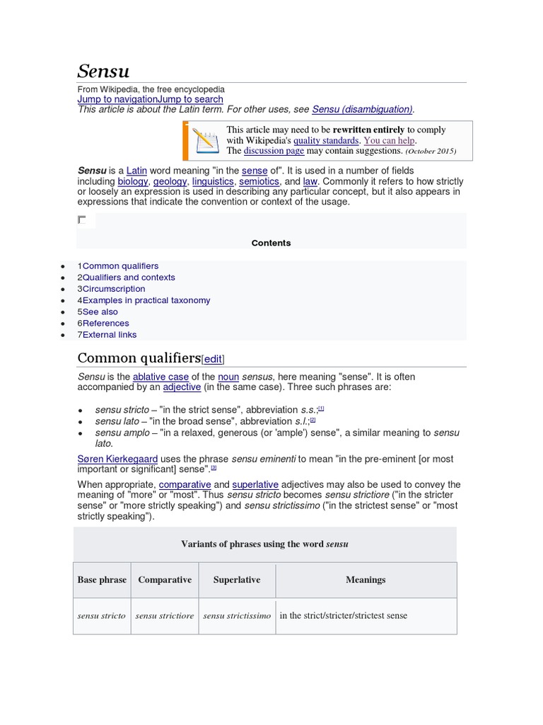 Sensu: Common Qualifiers | PDF | Botanical Nomenclature | Plant Taxonomy