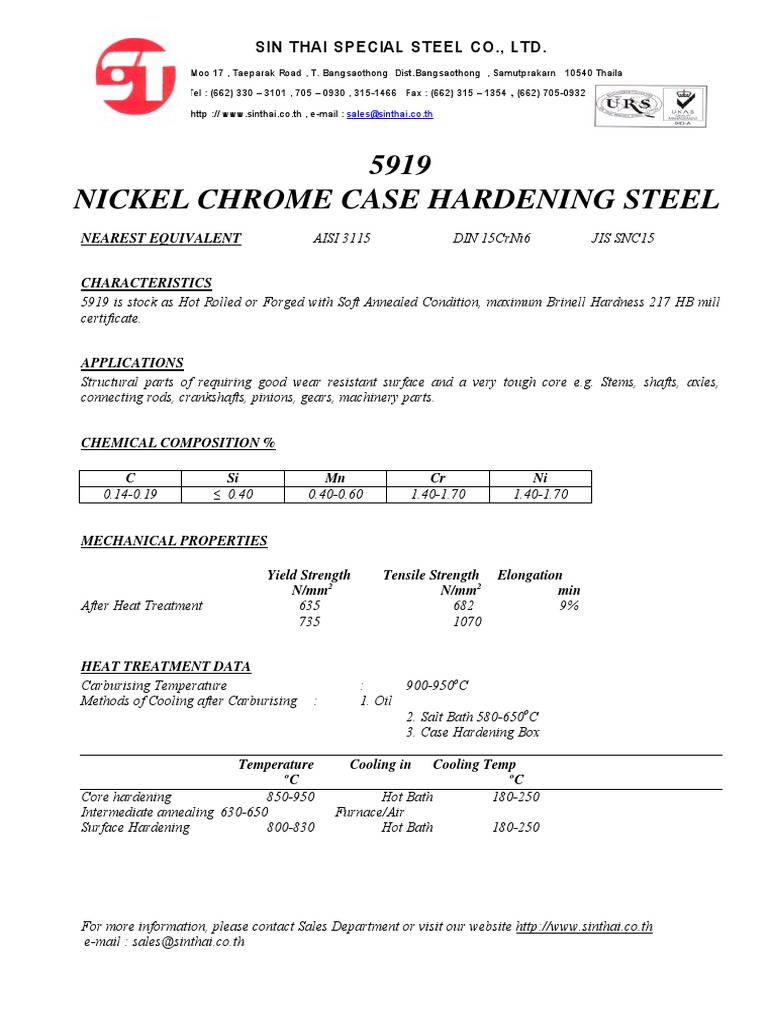 AISI 3115 Specs | PDF