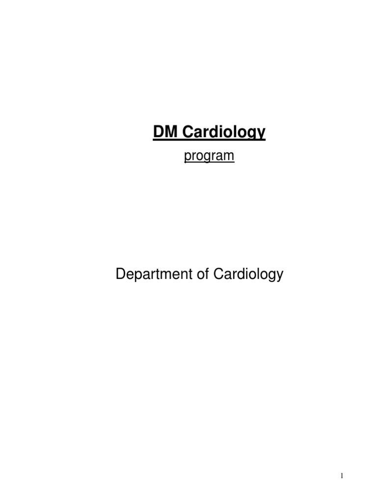 DM Cardiology BOS | PDF | Doctor Of Medicine | Cardiology