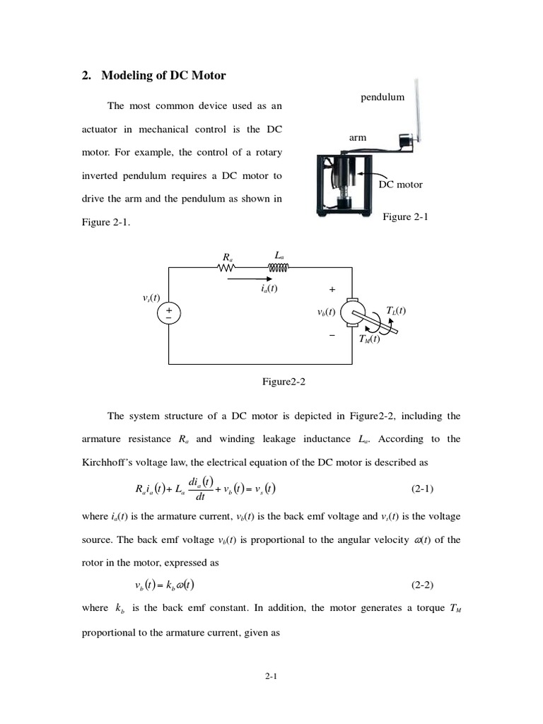 DC Motor Model | Download Free PDF | Electric Motor | Mechanics