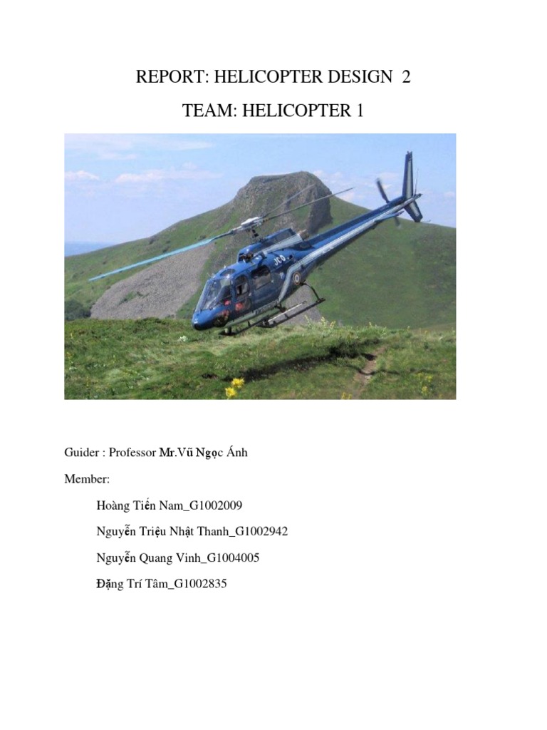 REPORT Design Helicopter 2 - Seat | PDF | Helicopter Rotor | Helicopter