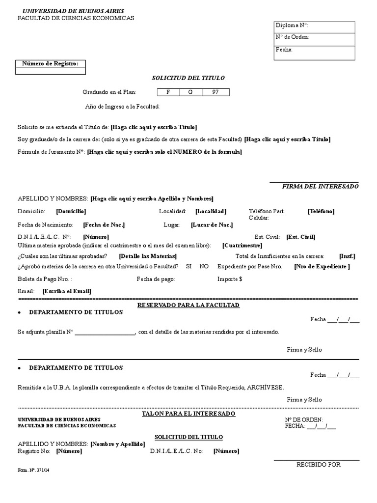 Formulario 371 | PDF