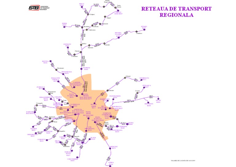 Harta Retea Regionala de Transport STB | PDF