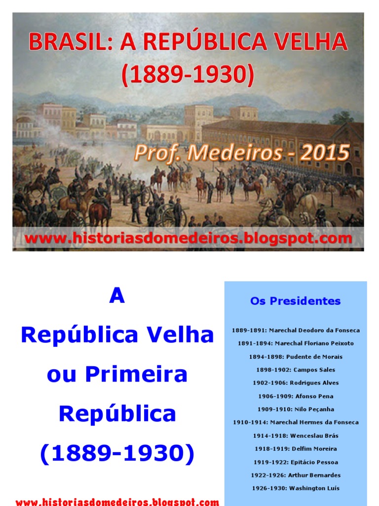 República Velha - Slides | PDF | Brasil | Governo