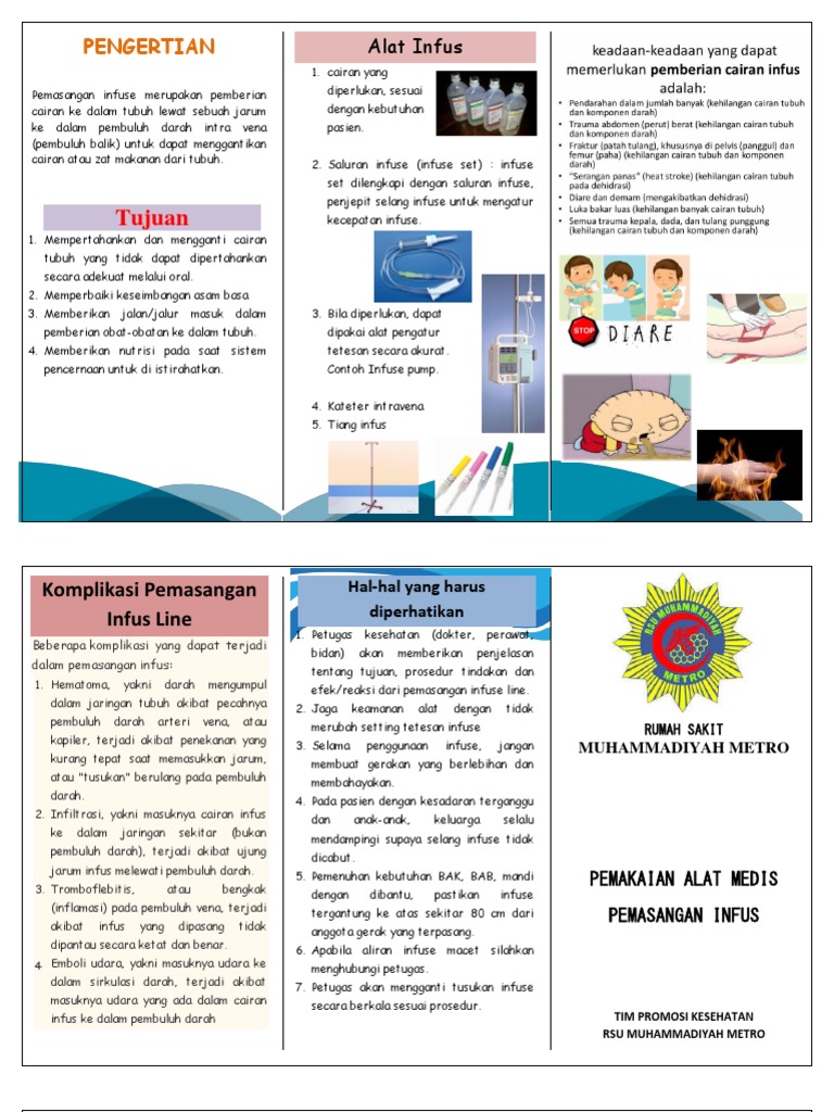 Leaflet Pemasangan Infus 2019 | PDF