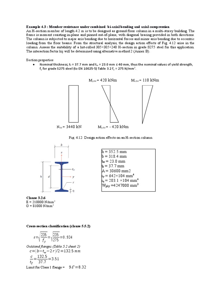 Examples in Column's Chapter | PDF | Bending | Materials Science