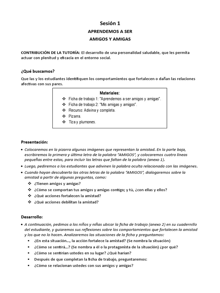 Fortaleciendo Amistades Escolares | PDF | VIH / SIDA | Salud y bienestar