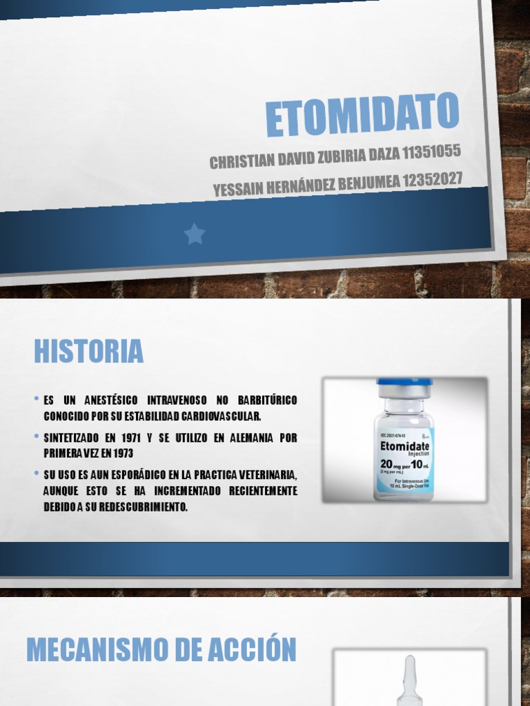 Etomidato Pdf Etomidate Lipuro 2 Mg/ml Emulsion For Injection