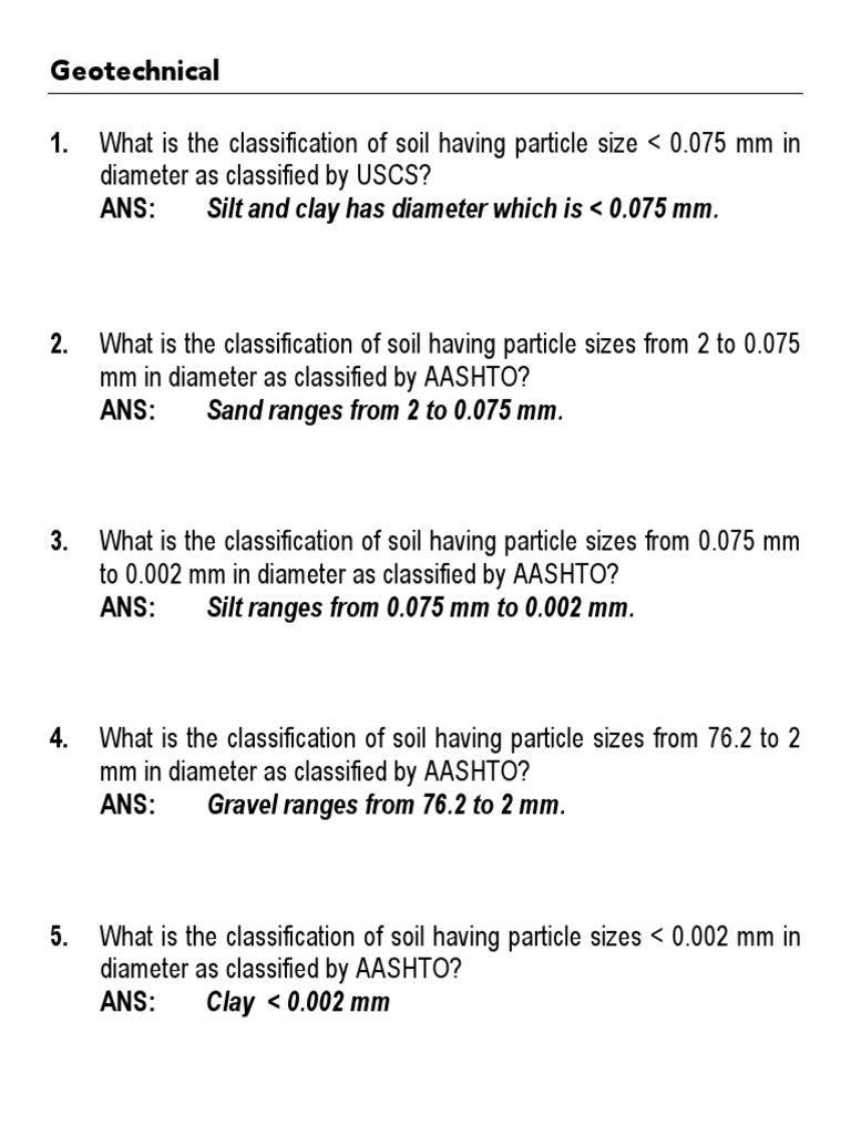 Classifying Soils by Particle Size and Understanding Geotechnical Properties | PDF | Silt | Soil ...