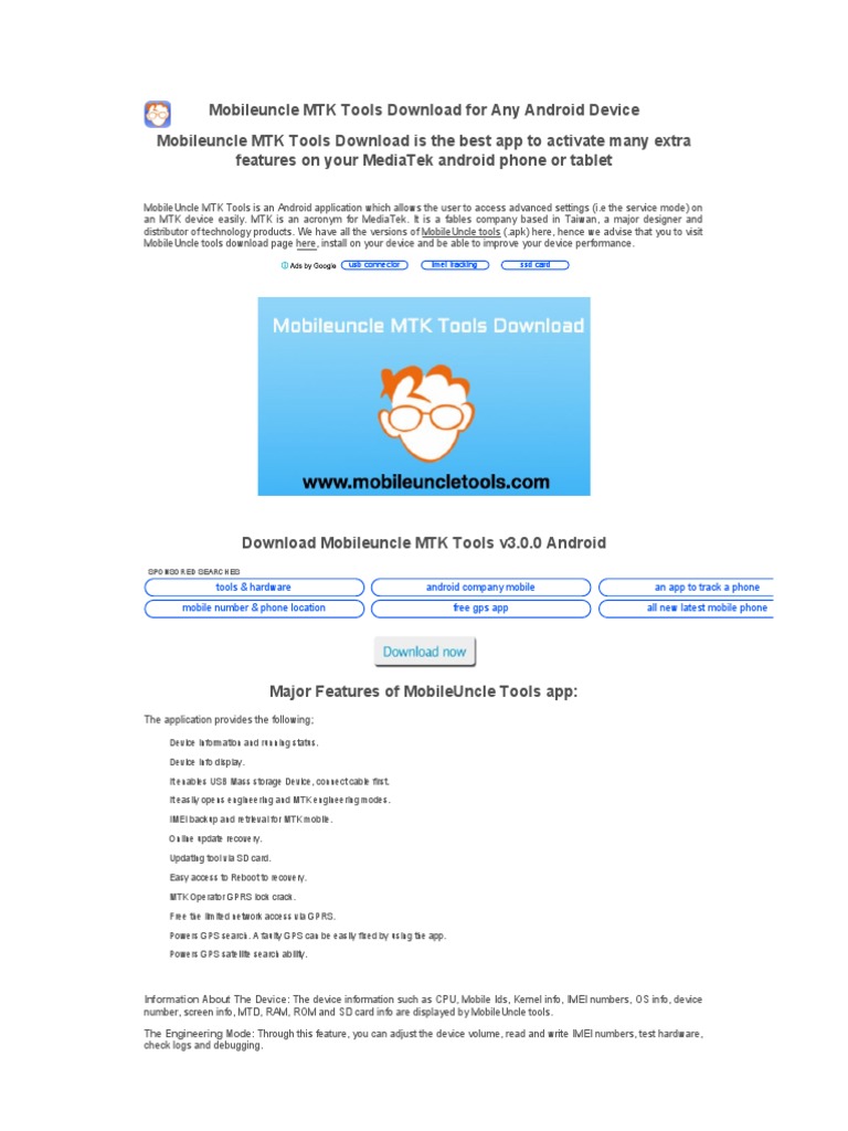 Mobileuncle Tools Info App PDF | PDF | Mobile App | Android (Operating ...